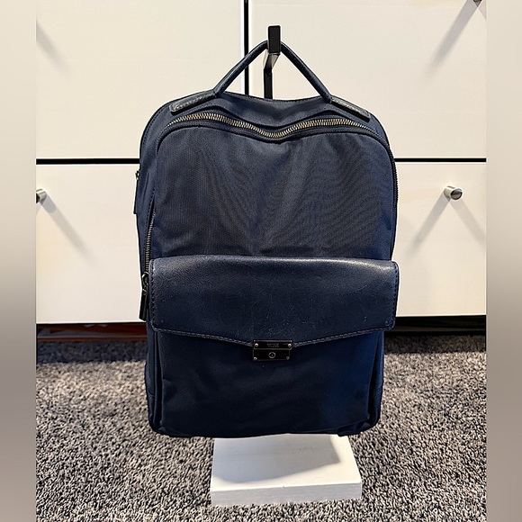 Tumi | Bags | Tumi Rare Blue Nylon Blue Leather With Gold Trimlarkin ...